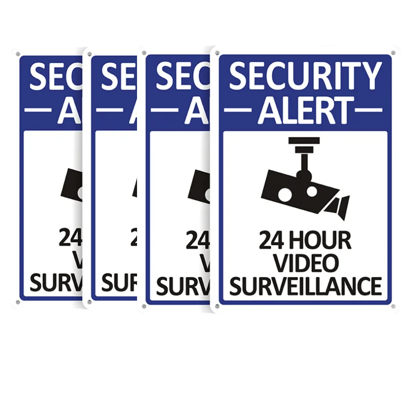 Cctv Camera 24 Hour Video Surveillance Security Metal Signs Camera ...