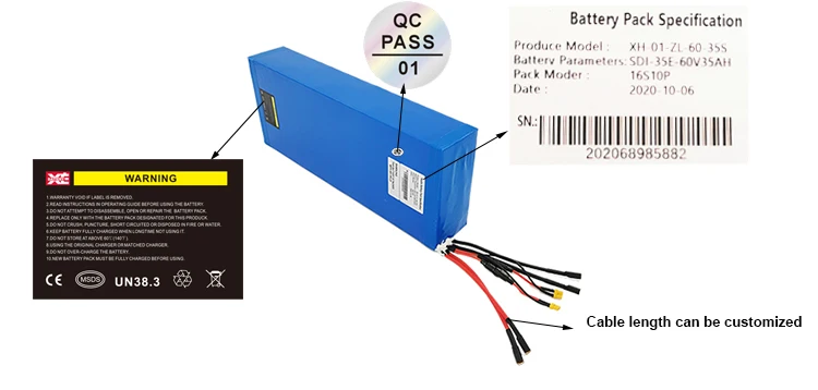 60 Volt Lithium Ion Battery 40ah Powerful Battery For Electric Scooter ...
