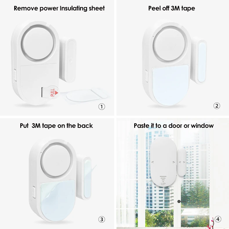 Door Alarm Magnetic Contacts Doorway Beam Sensor Or Chime Home Security ...