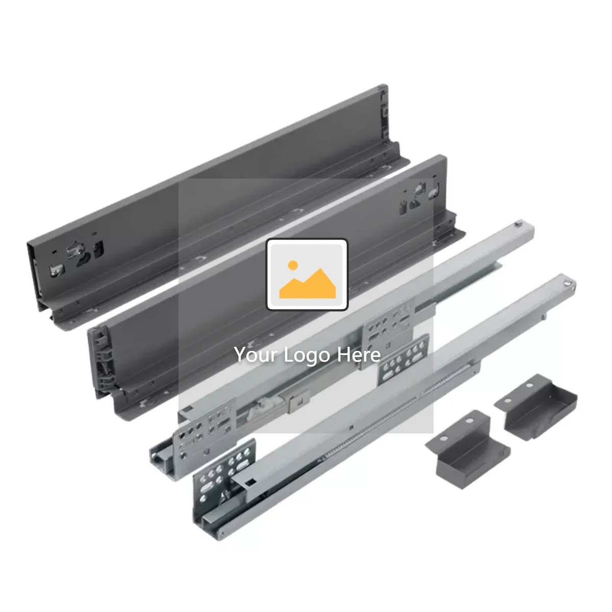 Cabinet Kitchen Concealed Drawer Slide Channels Double Wall Soft ...