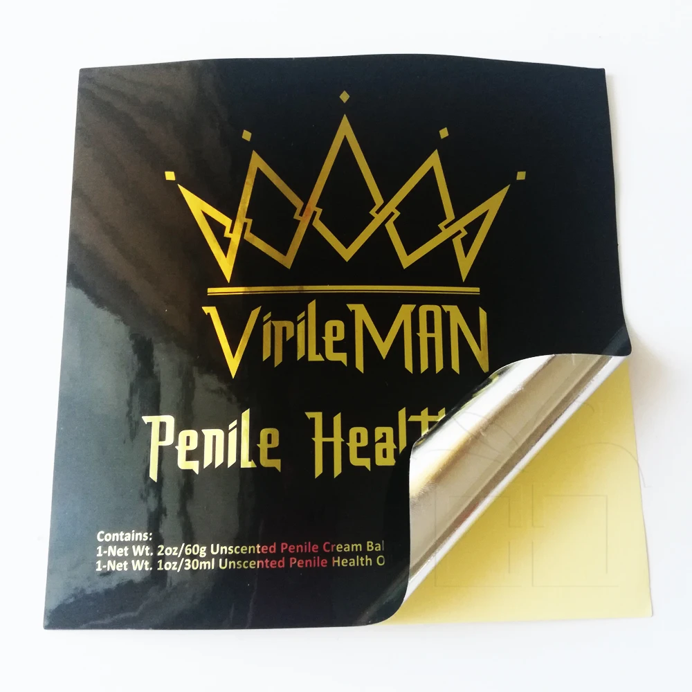 Luxury Gold Foil Stamping Black Round Custom Printing Logo Stickers ...