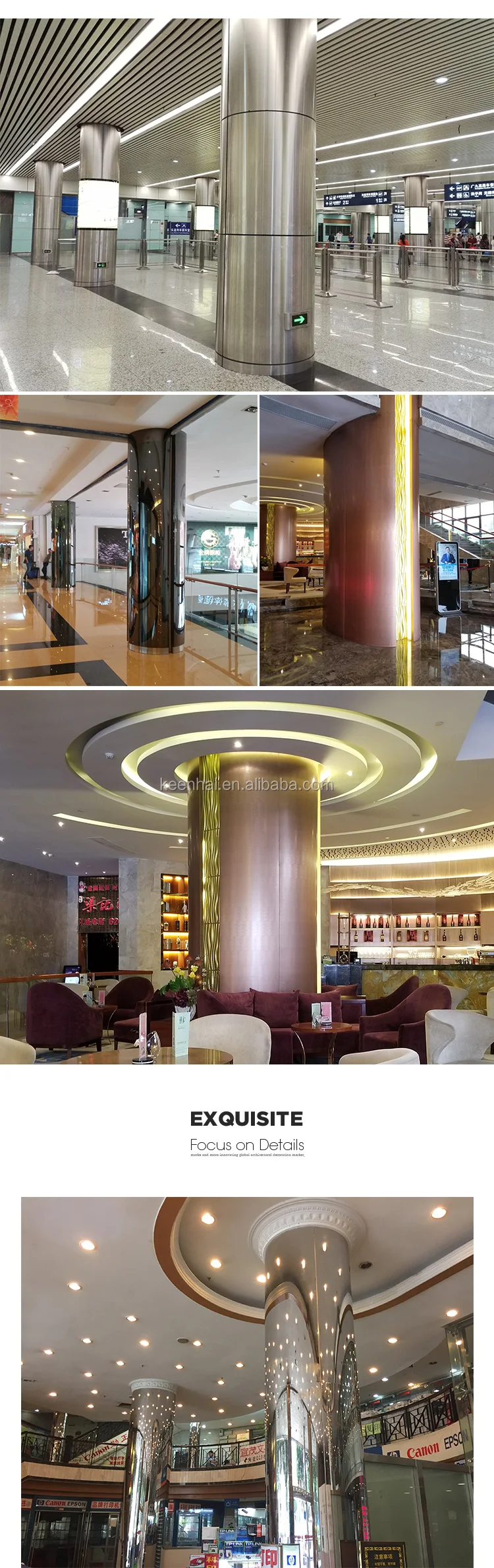 304 Stainless Steel Column Cladding Panels - Durable & Stylish