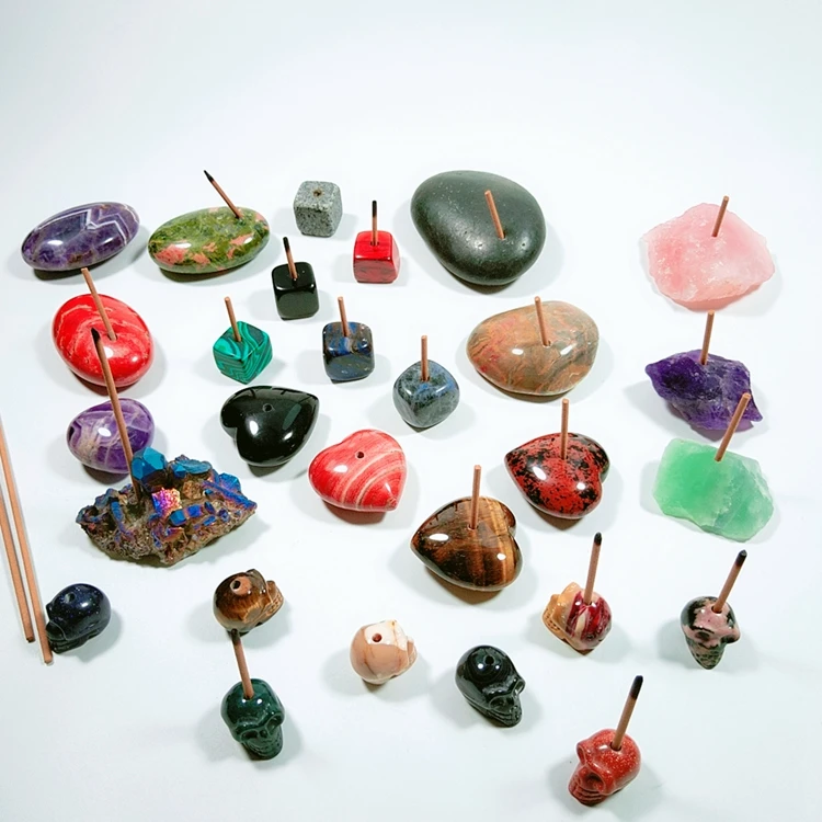 2020 New Tumble Stone Incense Burner Clear Quartz Incense Holder Home ...