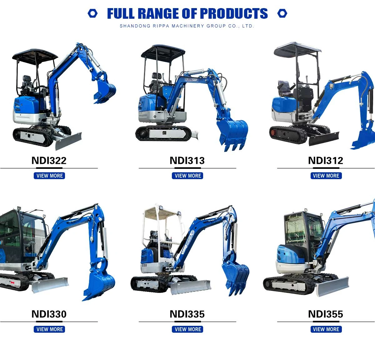 Shandong Rippa Machinery Group Co., Ltd. - Mini Excavator, Large Excavator