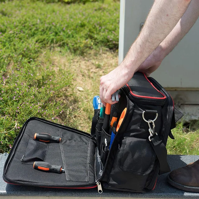 High Quality Durable Zipper Open Electrician Tool Tote Bag Portable New ...