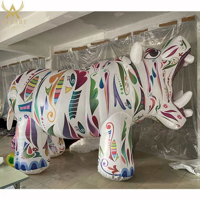 Advertising Inflatable Animal Hippopotamus Inflatable Cartoon Model ...