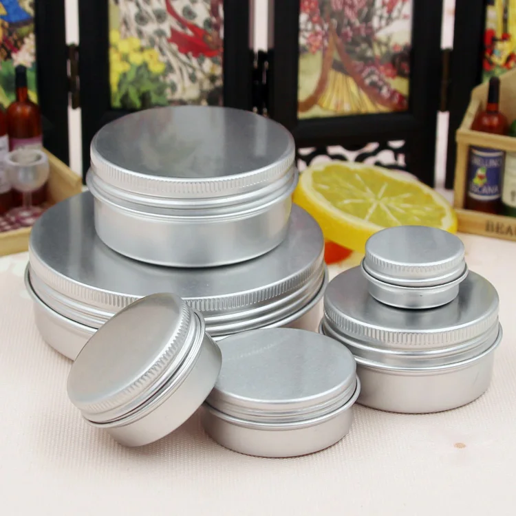 Free Shipping 5g 10g 15g 20g 30g 50g 80g 100g 120g 150g 200g 250g/ml Aluminium Metal Cream Jars ...