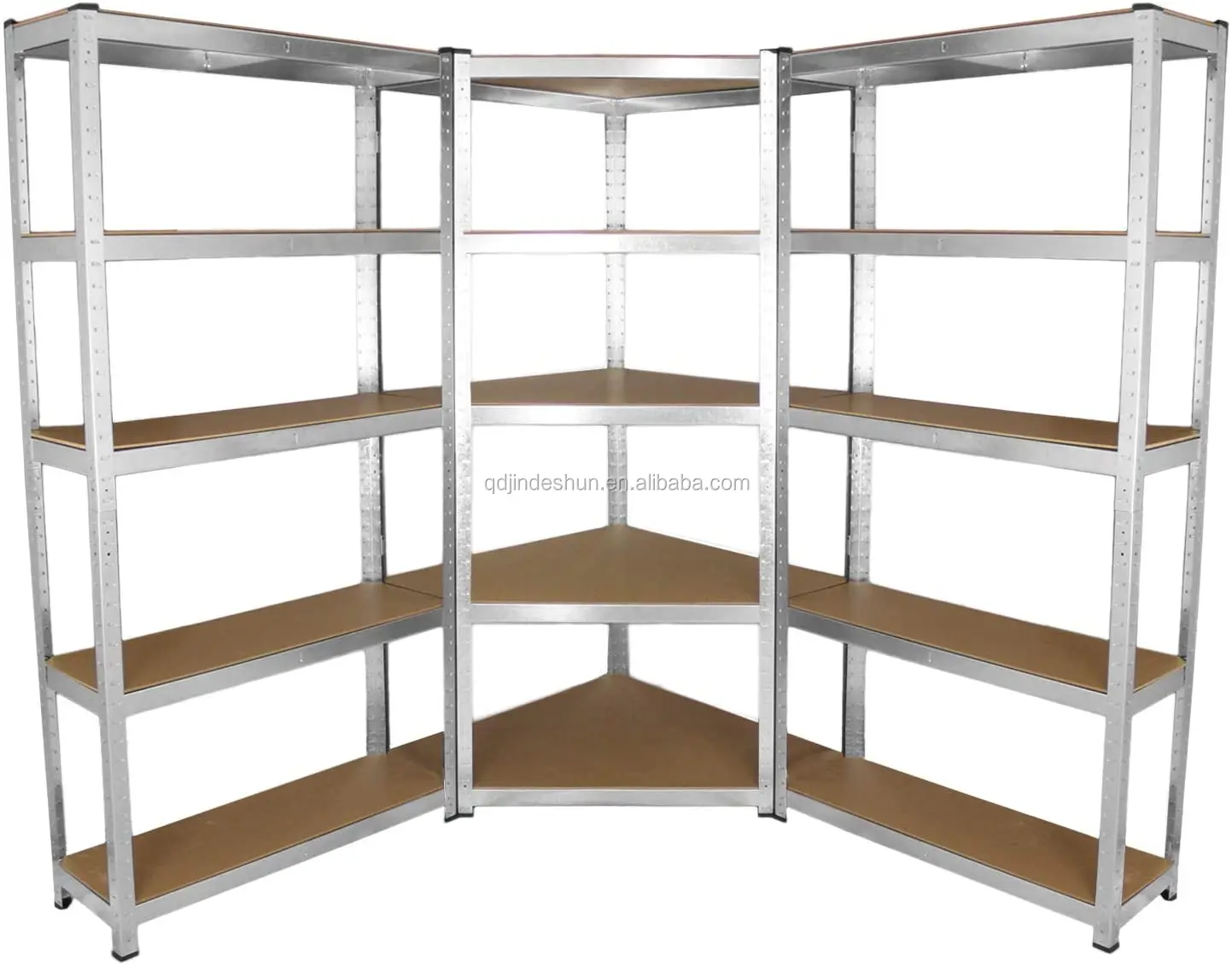 KINDE 5 Tier Heavy Duty Metal Corner Shelves - Adjustable Storage