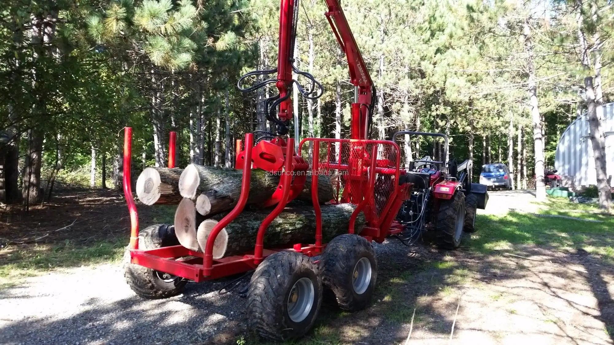 Atv Log Trailer With Crane,Logging Trailer - Buy 3 Tons Log Trailer ...