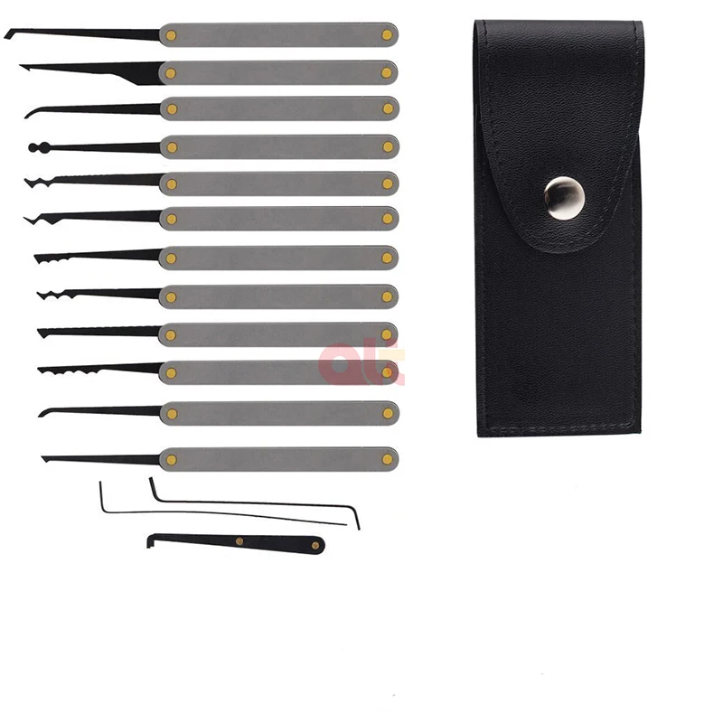 15pcs Multi-tools Lock Pick Set Training Kit Stainless Steel Lockpick ...