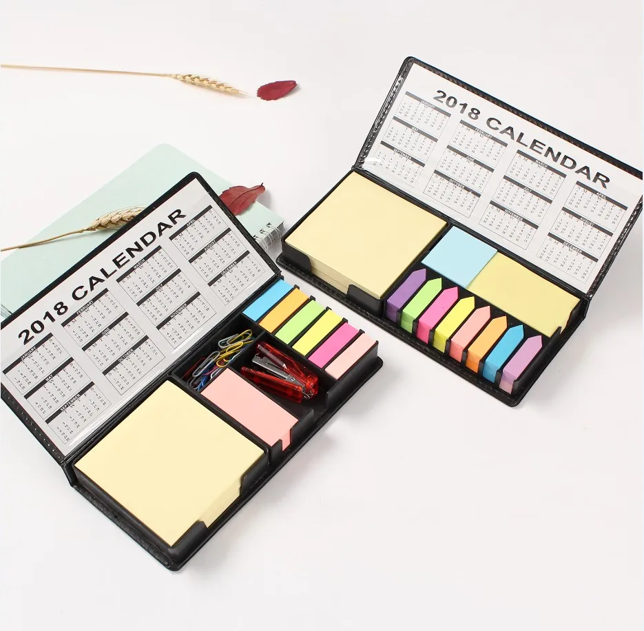 Customizable Promotional PU Leather Cover Sticky Note Sets