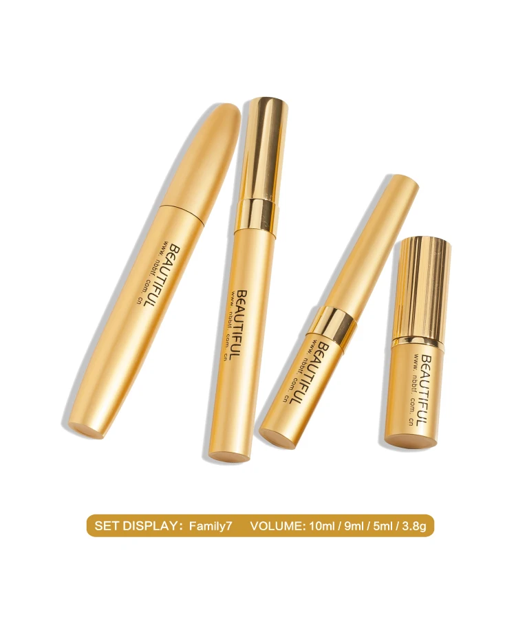 8ml Empty Grand Metallic Gold Mascara Packaging 5ml Empty Mascara Tubes ...
