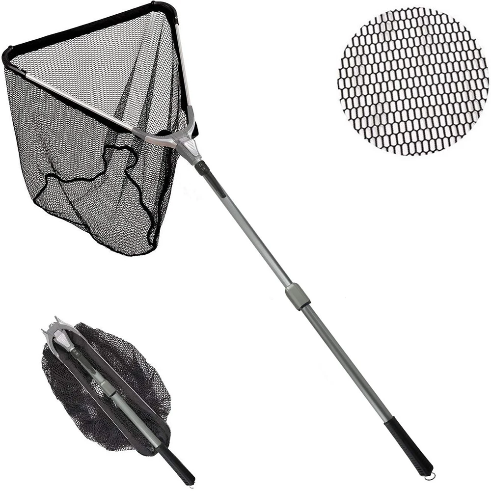 Telescopic Foldable Fishing Landing Net Extendable Aluminum Handle ...