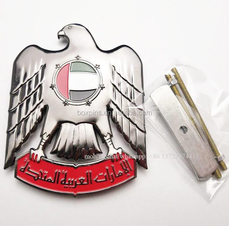 Stock! High Quality State Of Kuwait Souvenir Metal Enamel Car Grille ...