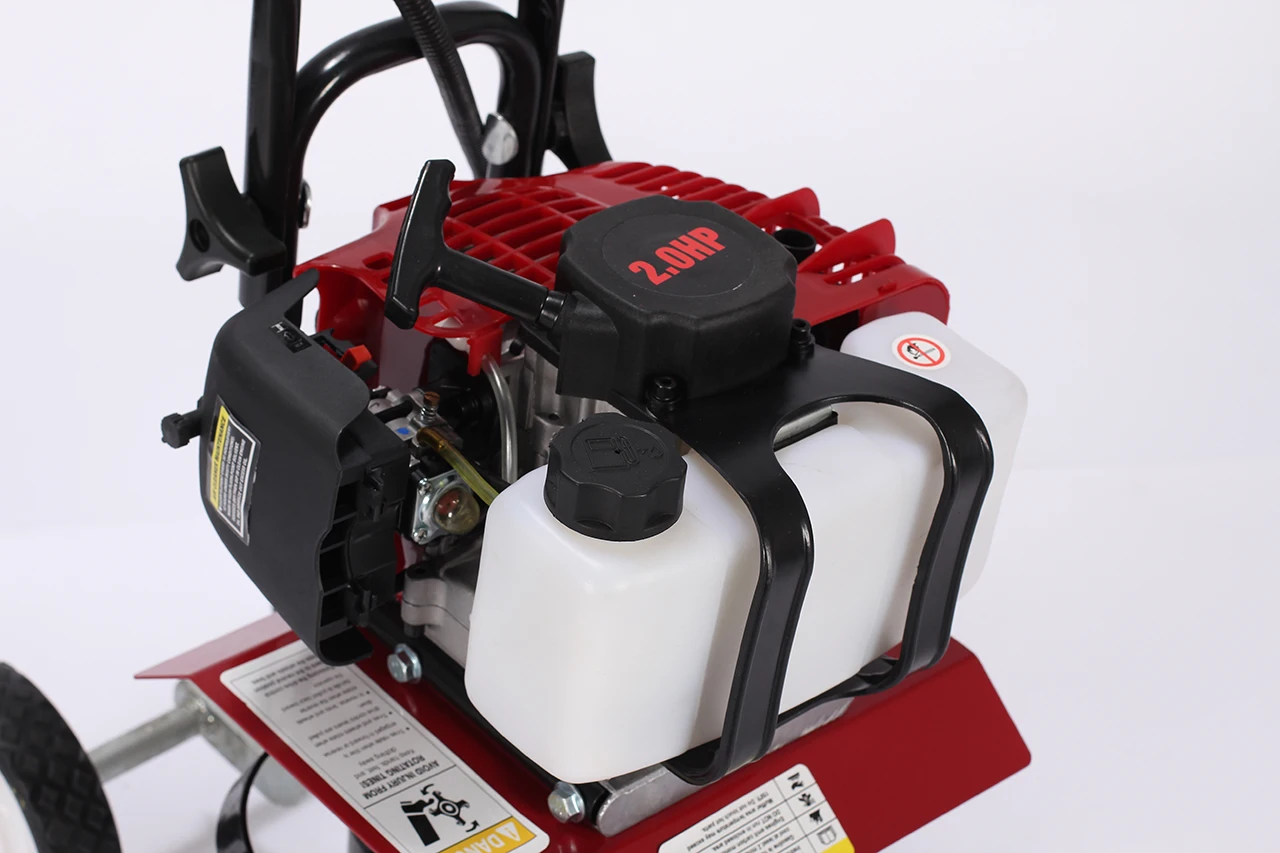 Walk Behind 2 Stroke 52cc Hand Push Mini Garden Gasoline Tiller Petrol ...