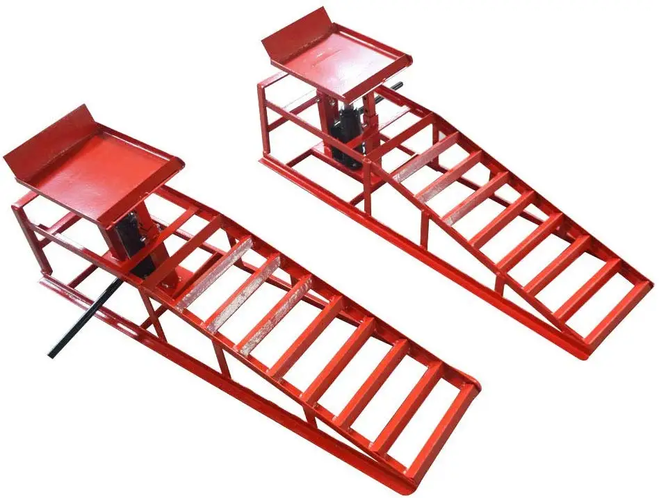 2 T Adjustable Hydraulic Lifting Jack Car Ramp - INTOP