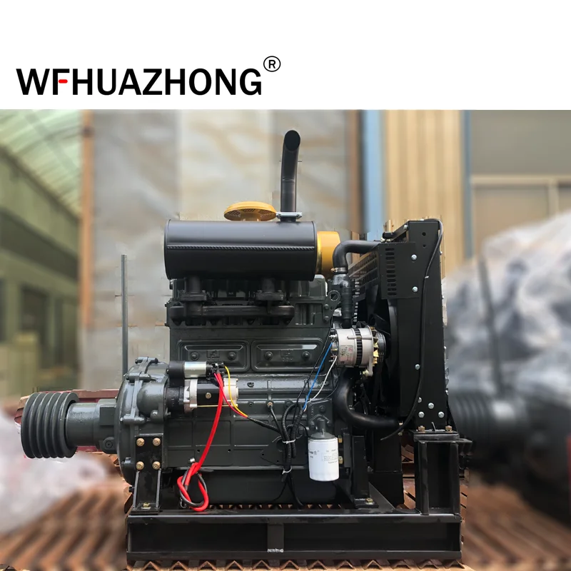 Stationary Diesel Engine with Clutch and Pulley for Irrigation