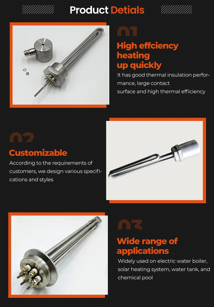 3-phase Heating Element 15kw Ss304 Electric Heater With Flange ...