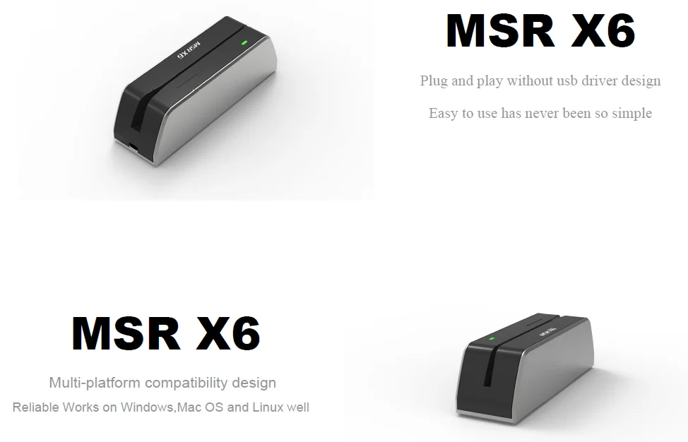 MSR-X6 Magnetic Stripe Smart USB Card Reader Writer