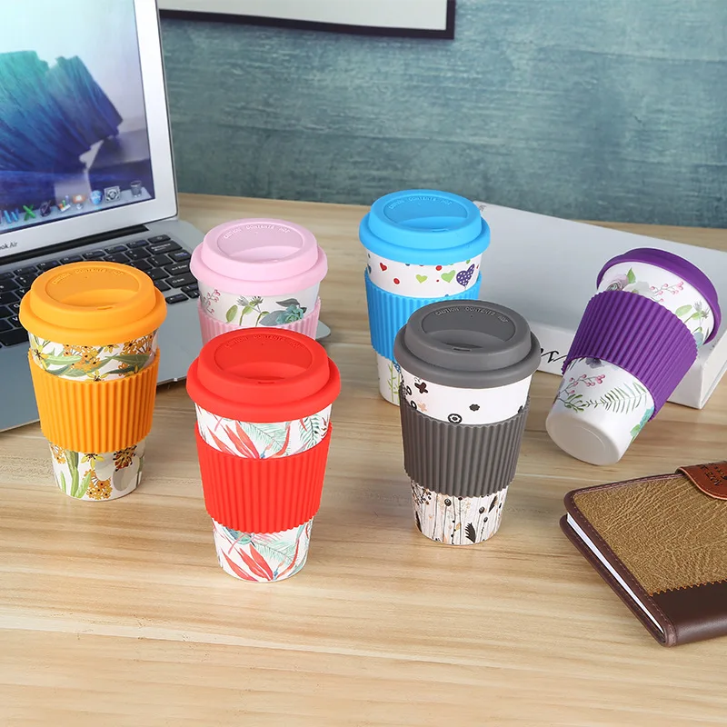 Eco Friendly 100% Natural Reusable Bamboo Fiber Coffee Cup With ...