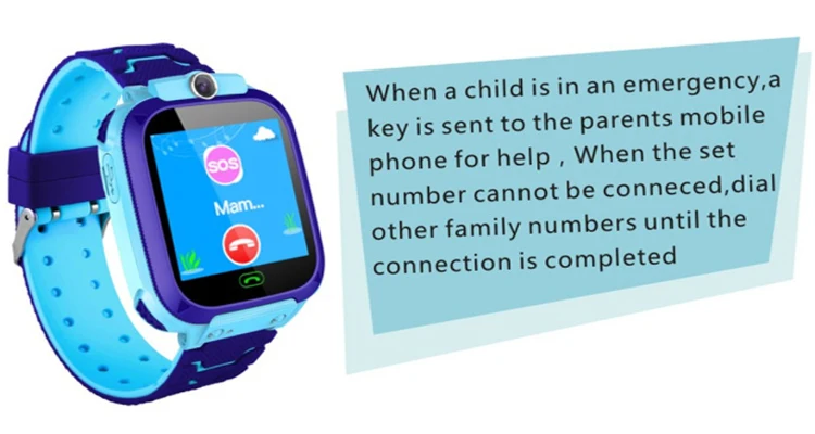 Student SmartWatch Kid Antil-lost Children Clock Q19 Sim Card Call Baby ...