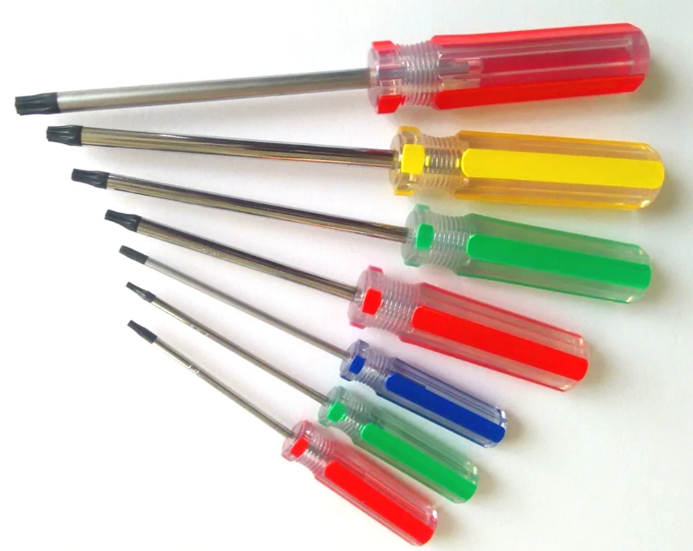 T8 T9 T10 T15 T20 T25 T27 T30 Double Color Handle Torx Screwdriver