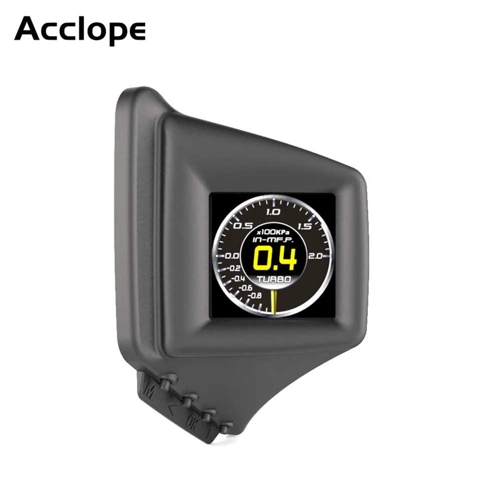 2020 New AP - 1 HD Display 2 Way Install Car HUD Speedometer Acclope Obd2 + GPS Smart Gauge ...