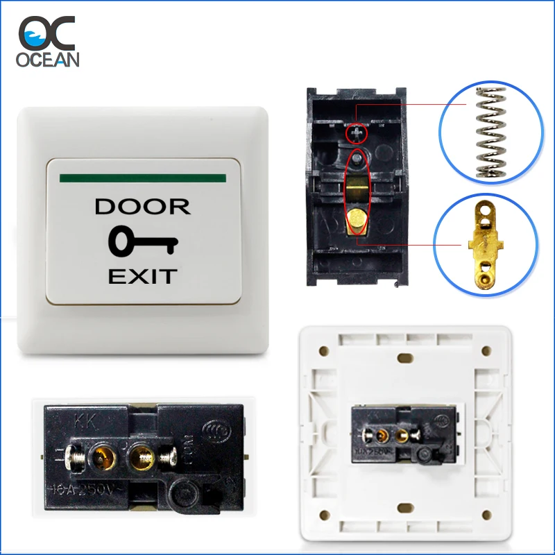 E6 Exit Push Button Plastic Door Release Button Switch With Cheap Price - Buy Exit Button,Door ...