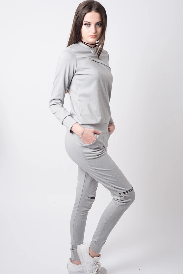 Unique Style Zipper Cut Wholesale Plain Muslim Sweat Suits Nylon O Neck ...