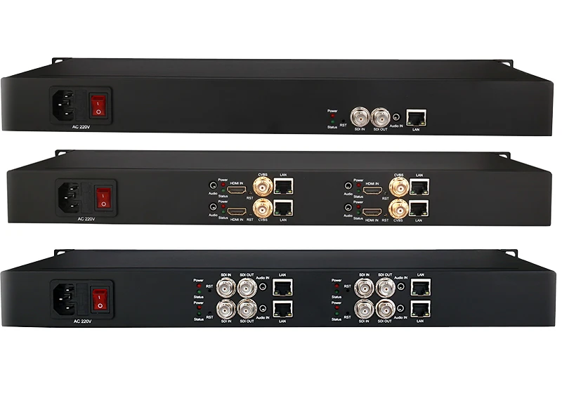 Multi-channel 1U Rack SDI Decoder - H.265 HDMI Streaming Encoder