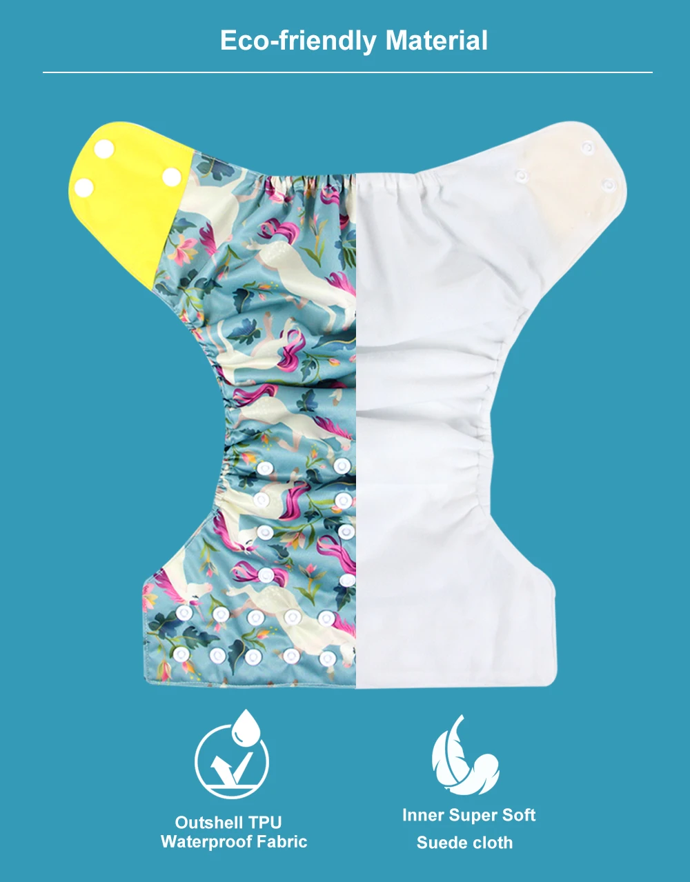 Eco Friendly Washable Leakguards Newborn Baby Cloth Diapers Cover Nappy ...