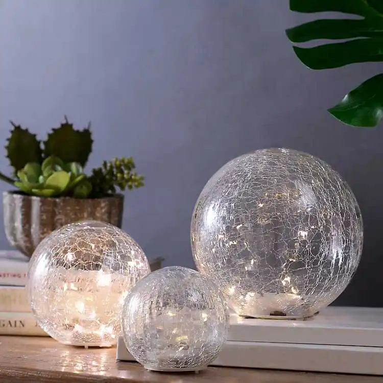150mm Clear Crackle Glass Ball Lamp Shade - Modern Lighting Cover for ...
