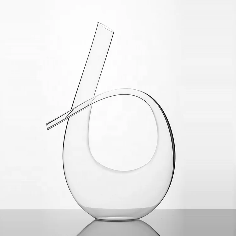 Slanted Mouth Water Pitcher Crystal Glass Wine Decanter Set Red Wine ...