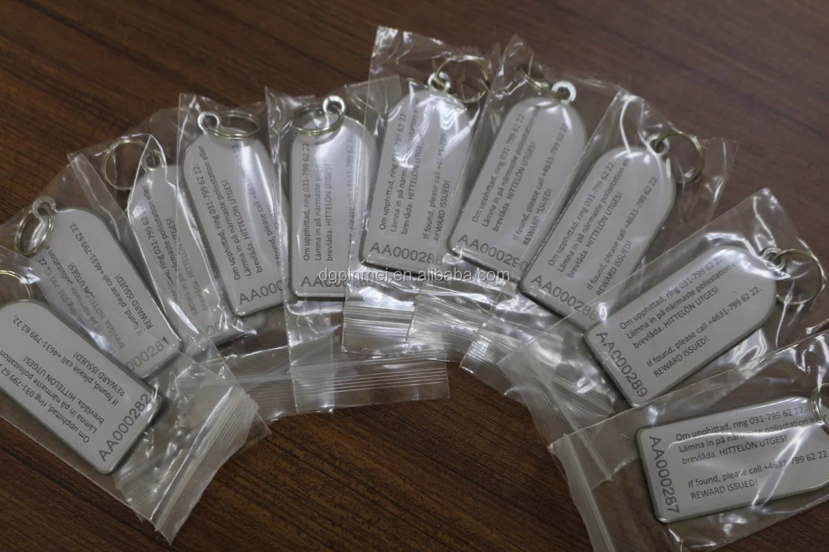 Custom Logo QR Code Barcode Key Tags - Unique & Waterproof
