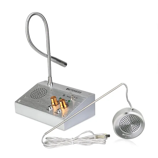 2w Dual Way Window Counter Intercom Dual-way Counter Interphone System ...