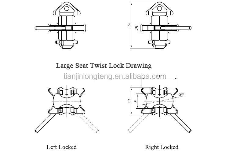 Iso Twistlock Manual And Container Lashing Semi Automatic Twistlock ...
