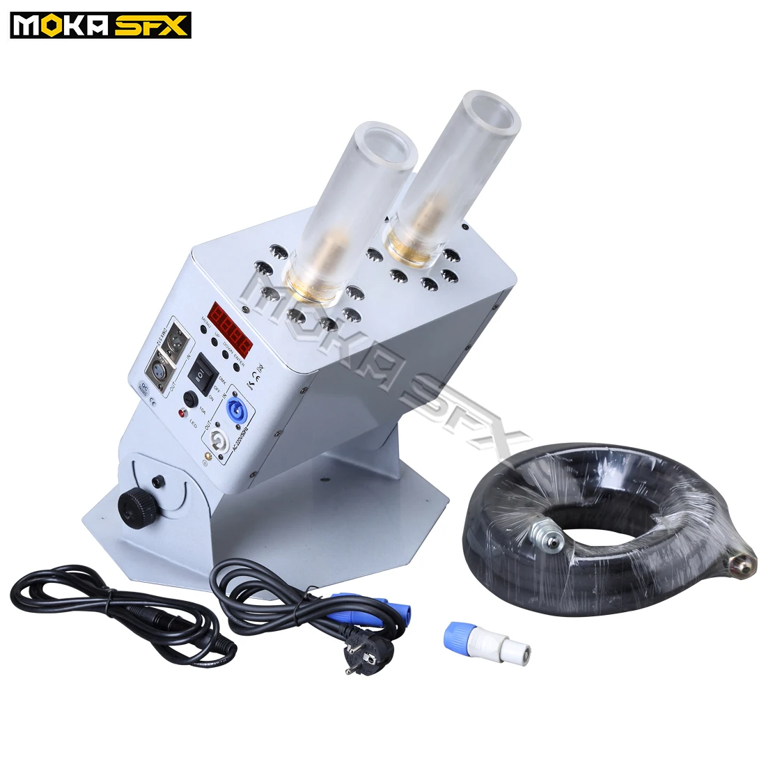 Stage Strong Effect LED Co2 Jet Machine 18x 3W RGB Double Heads Smoke ...