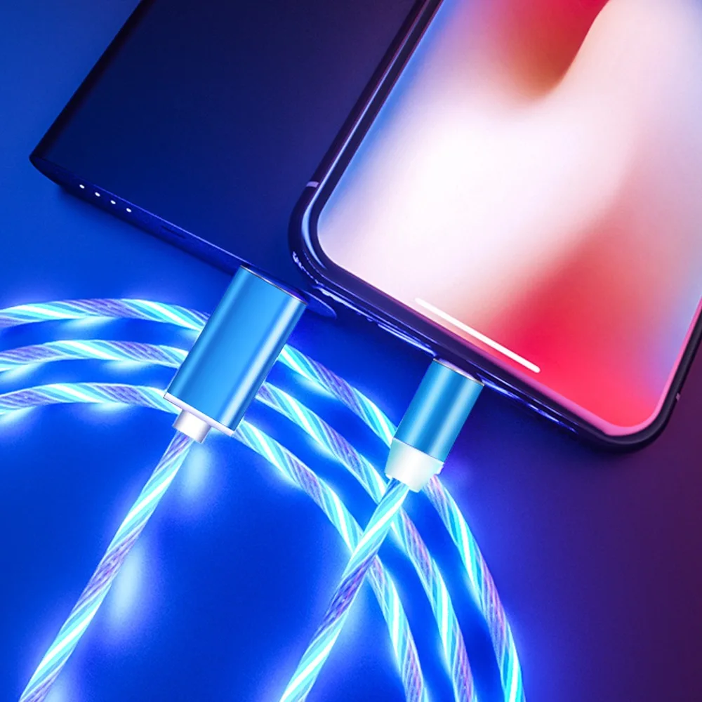Unionup Amazon Led Glow Flowing Magnetic Charger Usb Led Cable Micro ...