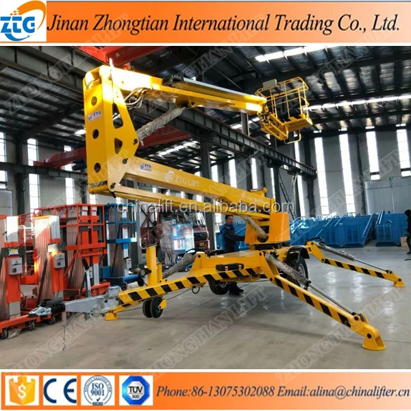 Electric Telescoping Boom Lift Portable Man Lifter Electric Boom Lift ...