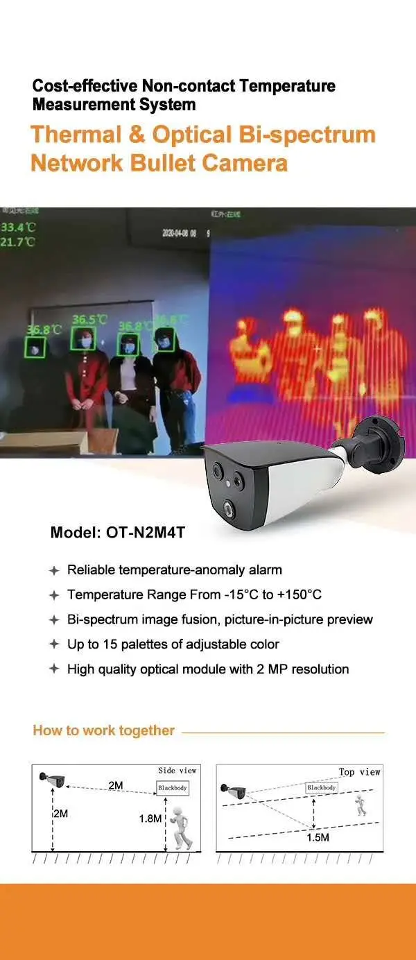1080p Thermal Camera Temperature Monitoring Ai Face Recognition Camera ...