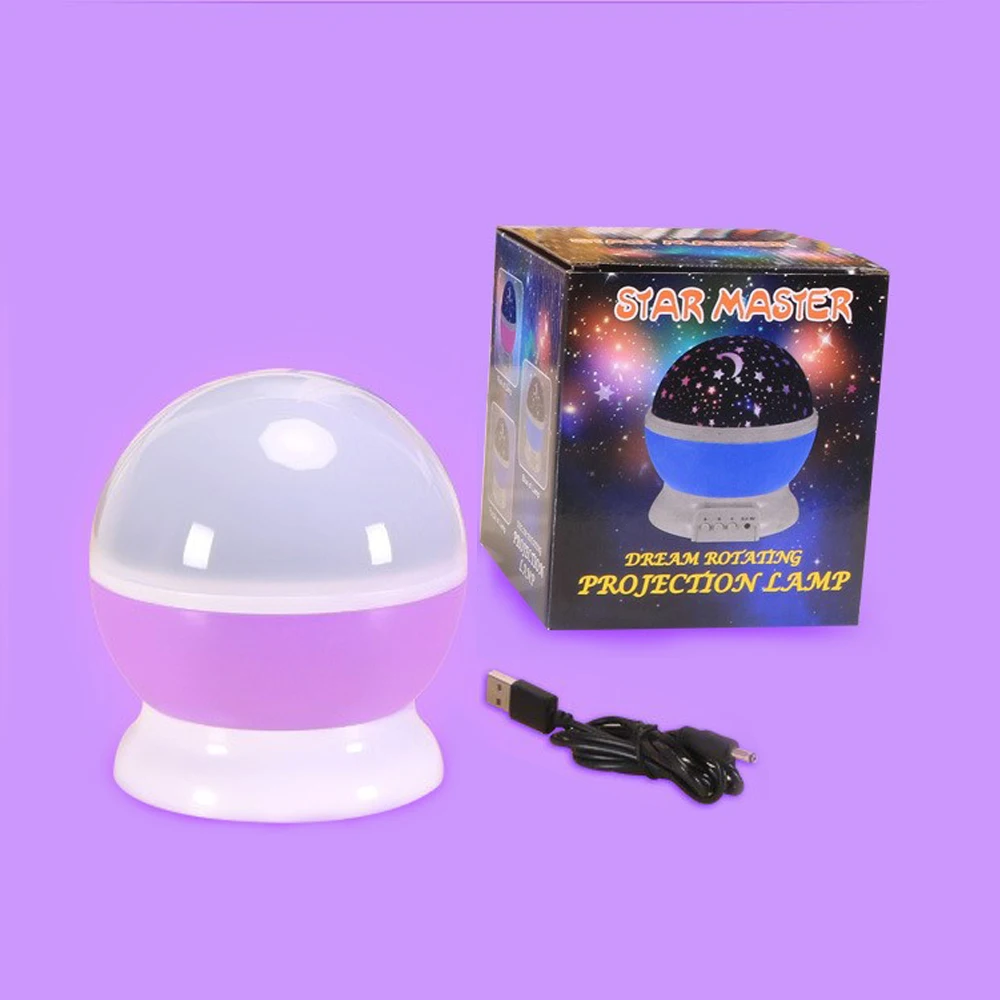 Led Starry Sky Light Rotating Romantic Starlight Projection Lamp Children's Bedroom Starry Sky ...