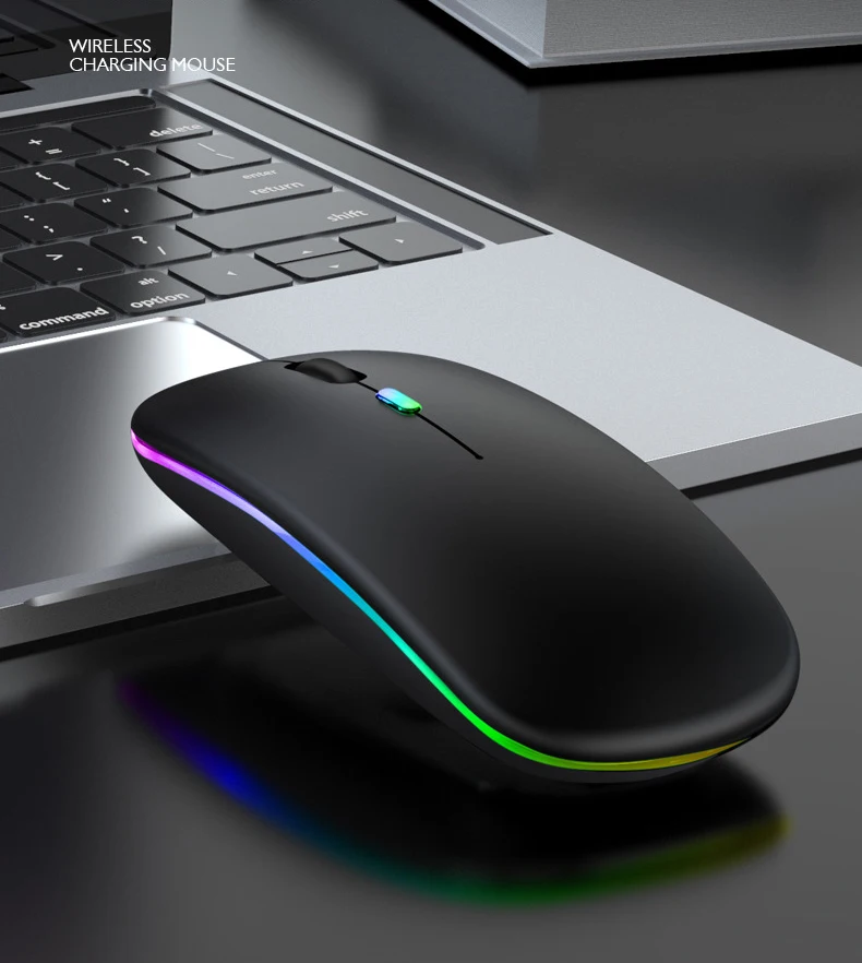 Mini Silent Optical Gaming Bt V5.1 Mouse Colorful Rechargeable Mice Led ...