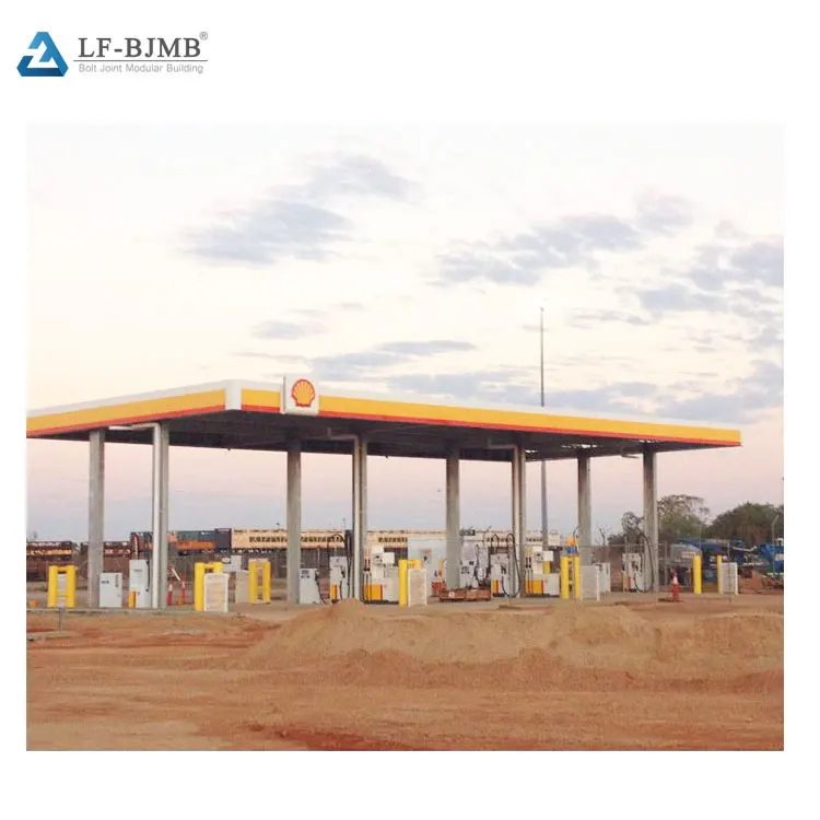 Metal Roof Canopy for Gas Station - Durable & Secure Design