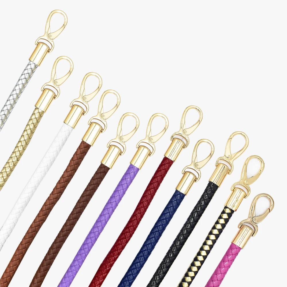 60cm Bag Handle Pu Leather Braided Chain Strap Ladies Replacement Strap ...