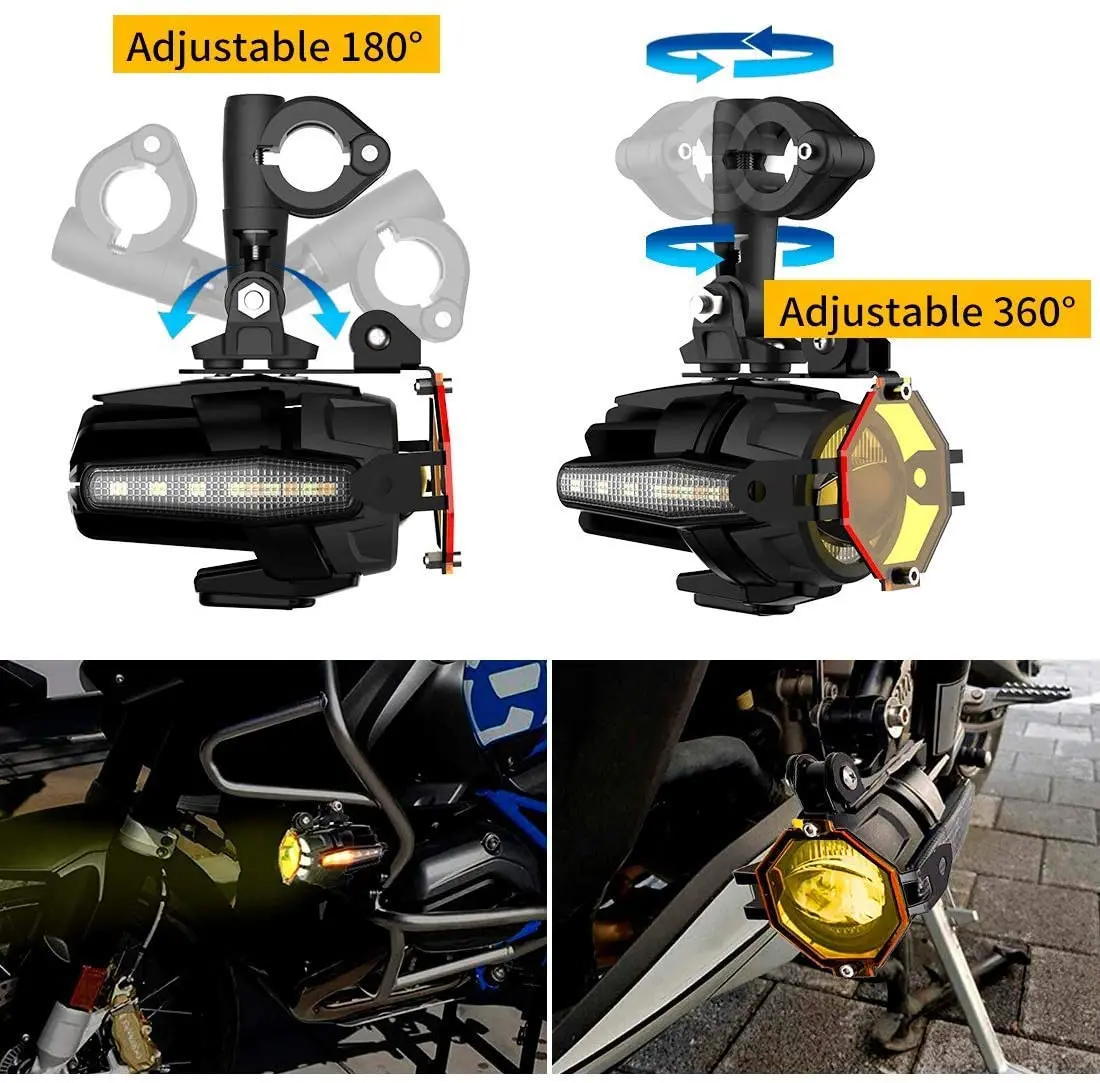 40w Motorcycle Led Auxiliary Lighting System With Drl Turn Signal For Bmw-r1200gs Adv F800gs ...