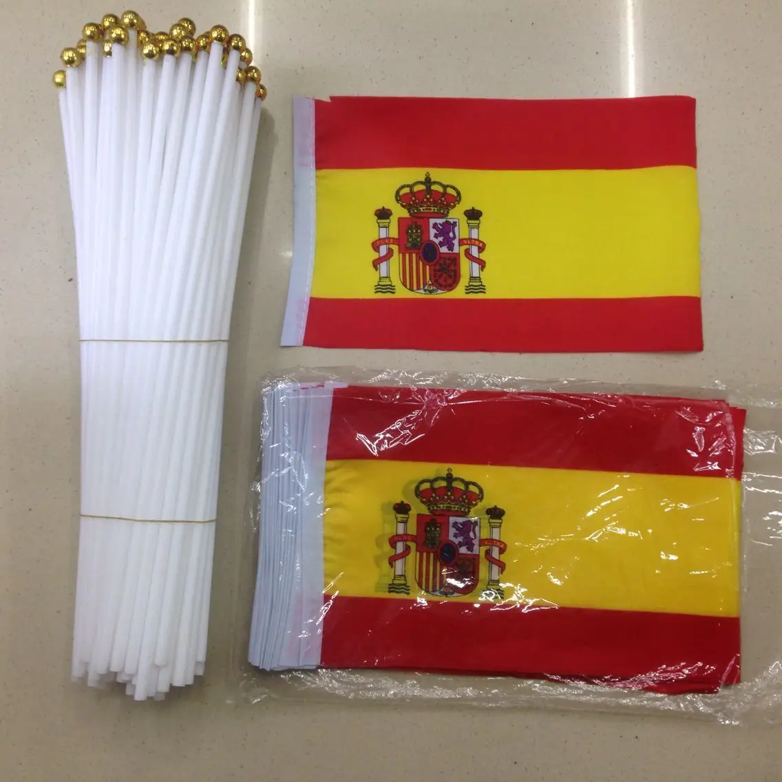 Wholesale 200 Countries Small Hand Flag Pole White Plastic Flag Stick ...