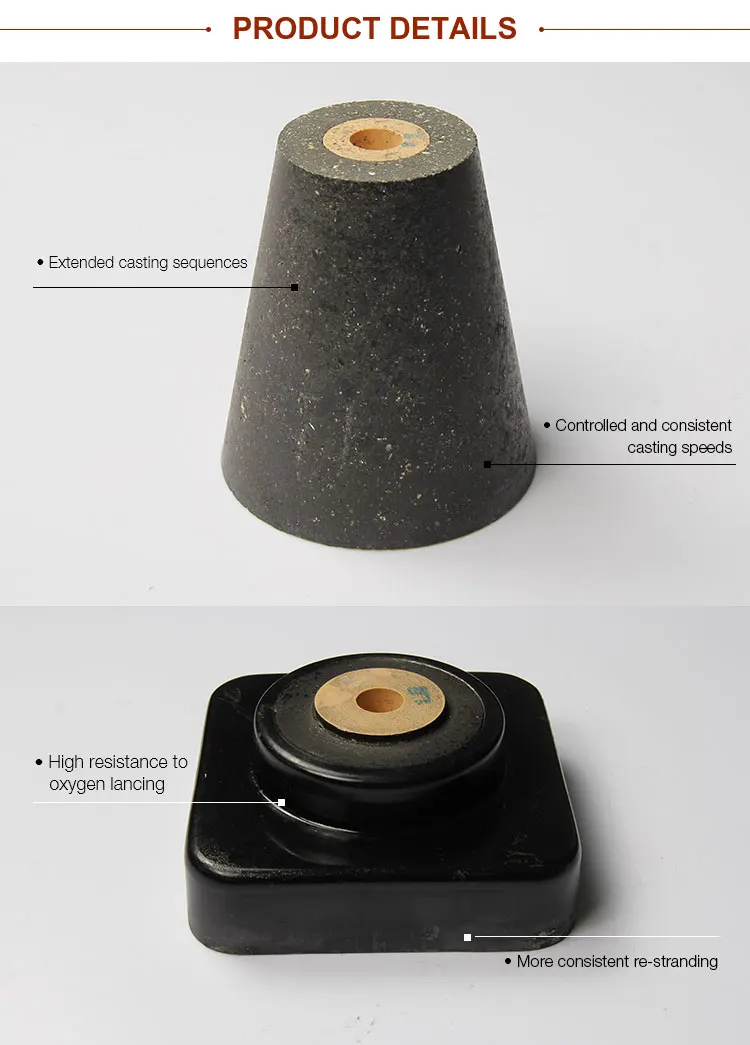 Refractory Tundish Metering Nozzles Zirconia Upper Nozzle&lower Nozzle ...