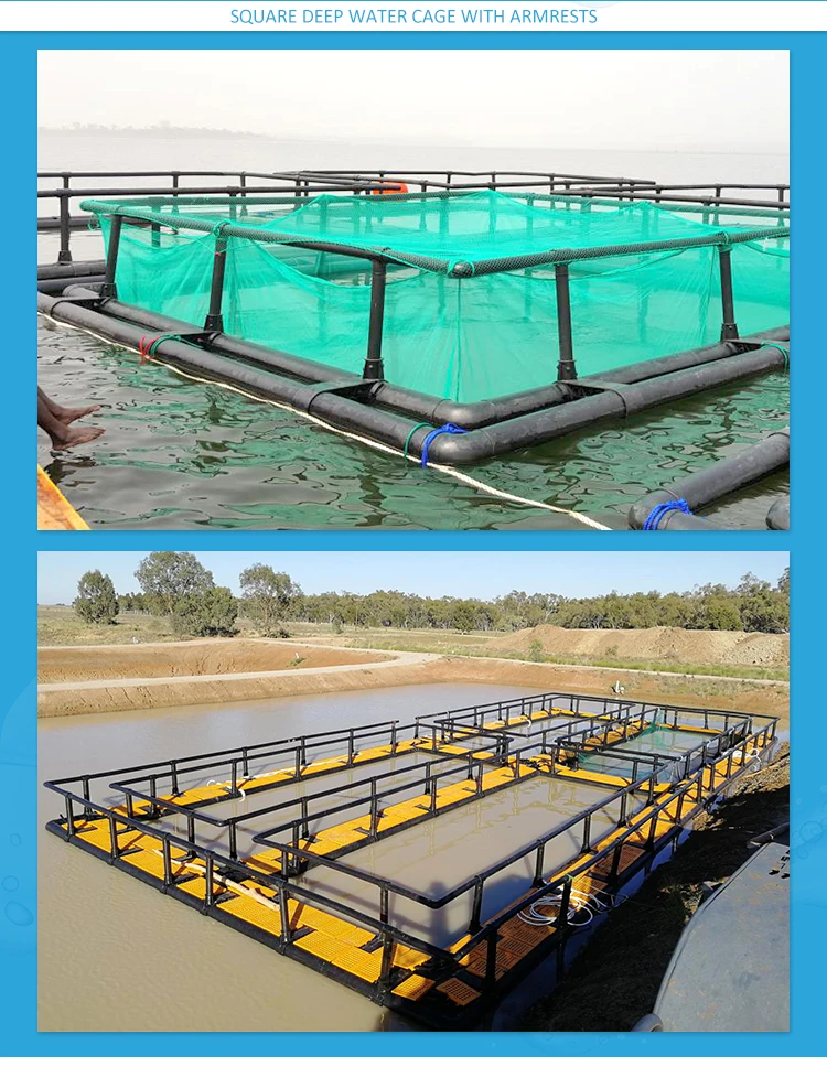 Customized Square Pontoon Floating Cage for Aquaculture