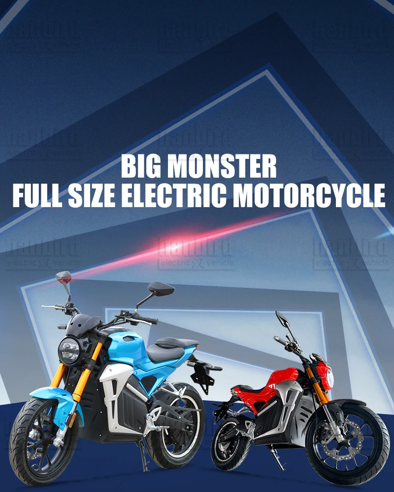Modern 3000w Electric Motorcycle With Double Disc Brake For Adult - Buy ...