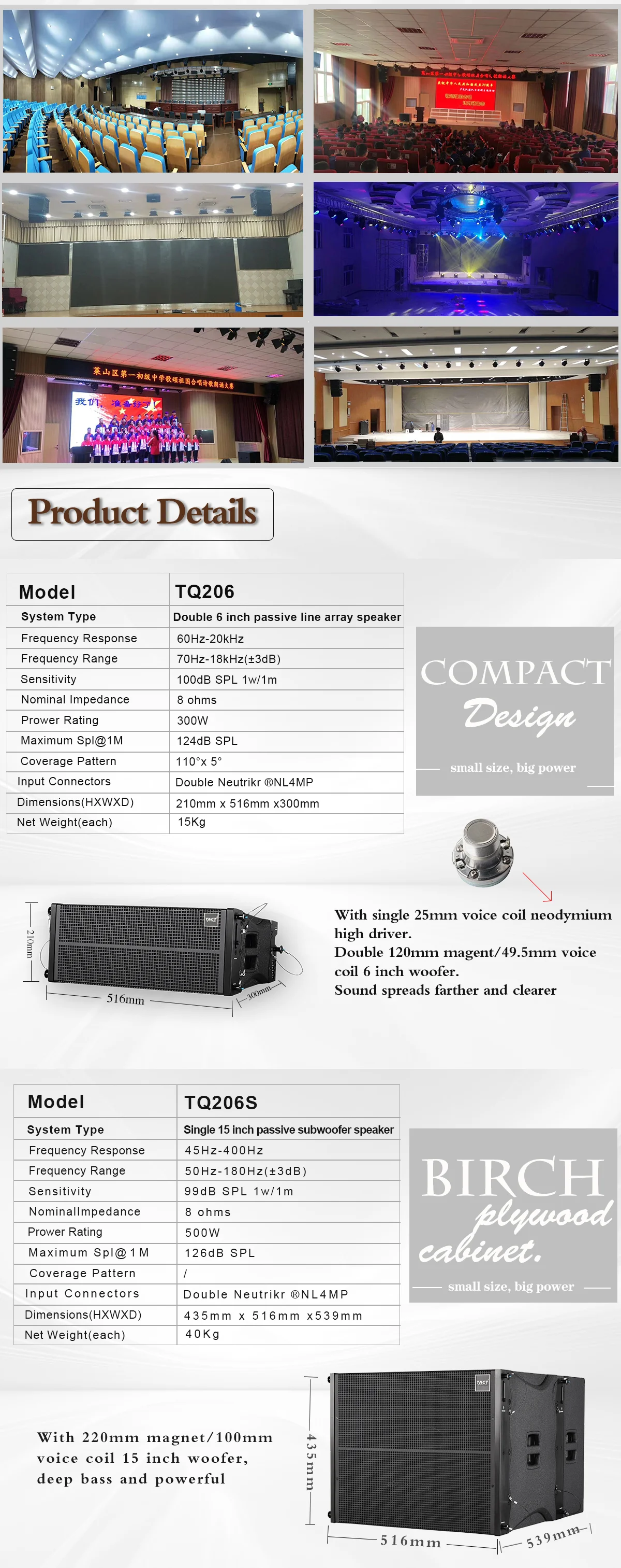 TACT PRO AUDIO Professional Mini Line Array System